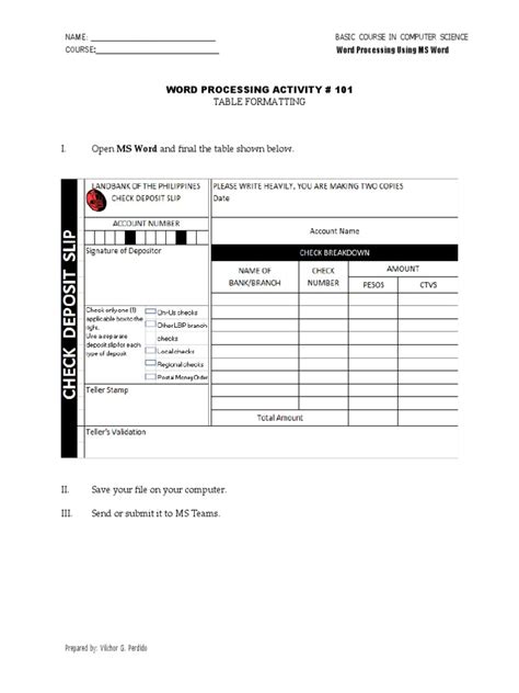 Word Processing Activity 101 Pdf Computers