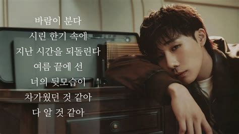 김성규 Kim Sung Kyu 바람이 분다 Lyrics 가사 Youtube