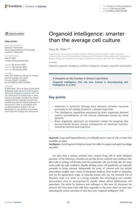 Organoidintelligencesmarterthantheaveragecelpdf Lifeboat News