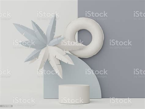 3d 연단은 여름 개념으로 제품 프레젠테이션을 의미합니다 화장품 광고를위한 받침대 플랫폼 0명에 대한 스톡 사진 및 기타 이미지 Istock