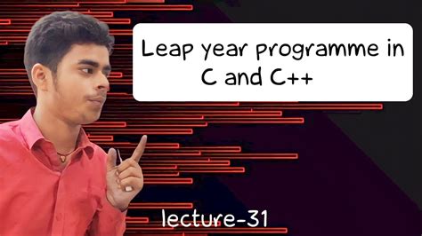 Leap Year Program C Plus And C Both Youtube