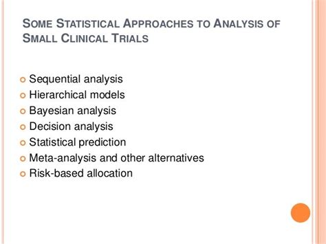 Statistical Analysis Of Clinical Data