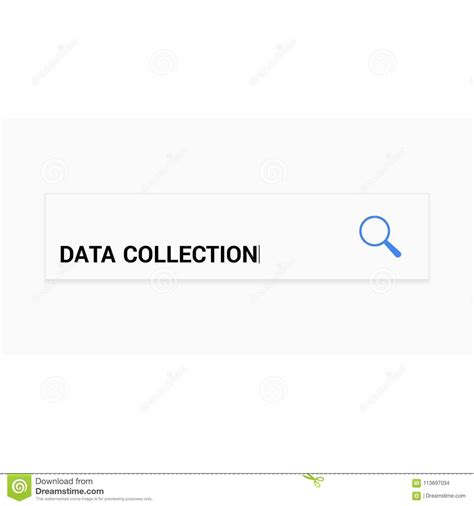 Information Concept Magnifying Optical Glass With Words Data Collection Stock Vector