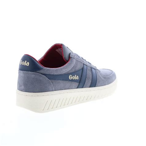 Gola Grandslam Suede Cma589 Mens Blue Suede Lace Up Lifestyle Sneakers