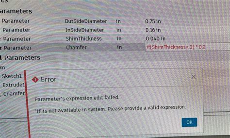 If Parameter Function Missing Rfusion360