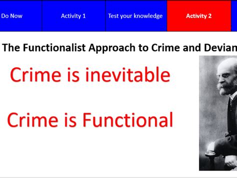 Functionalist Views On Crime And Deviance AQA Sociology Teaching Resources