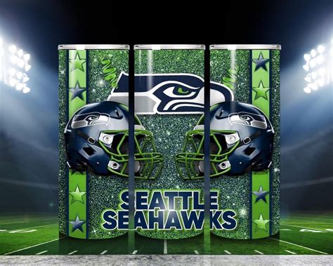 Seattle Seahawks 20oz Skinny Tumbler Football Tumbler 20oz Game Day