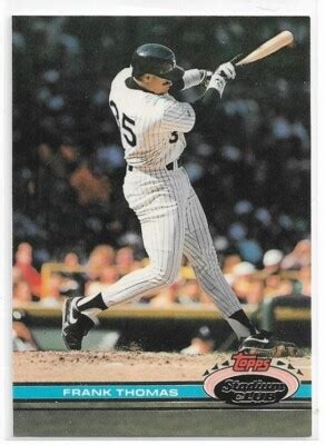 Frank Thomas 1991 Topps Stadium Club Baseball Card 57 Chicago White