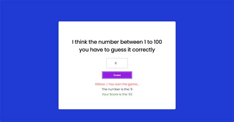 Javascript Project To Boost Portfolio Building A Number Guessing Game Html Css Javascript