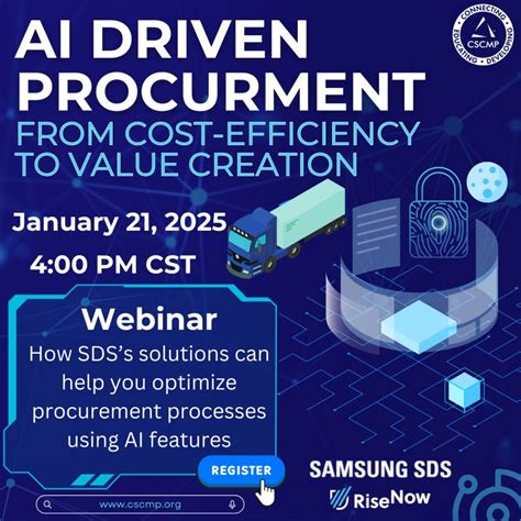 Join Cscmp Sds And Risenow For A Webinar Focused On How Ai Is Reshaping Procurement Strategies