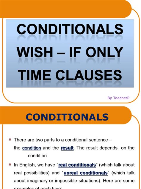 Conditional Sentences Pdf Linguistics Syntax