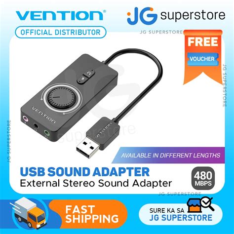vention usb 2 0 external stereo sound adapter card with volume control