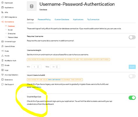 Auth0 Disable Email Sign Uplogin In Lock Stack Overflow