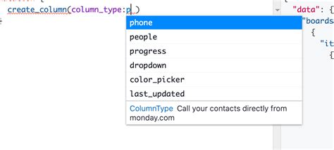 Api Create Column Type List Monday Apps Developers Monday Community Forum