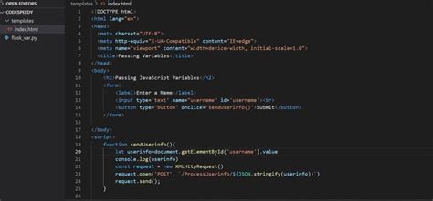How To Pass Javascript Variables To Python In Flask Codespeedy