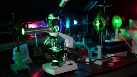 Complex Of Scientific Devices From Laser Stock Video Video Of Beam
