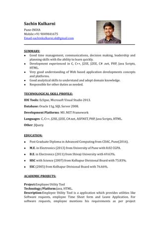 SachinKulkarni Resume PDF