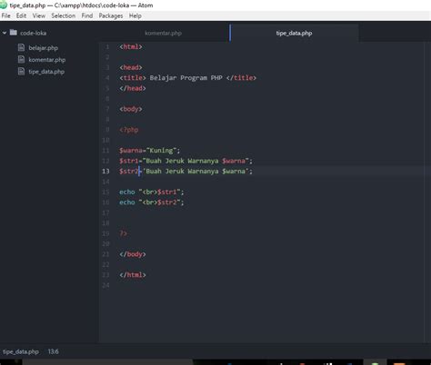 Tipe Data Dalam Program Php Info Loka