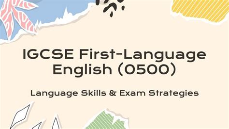 Cambridge Igcse First Language English 0500 Stageo