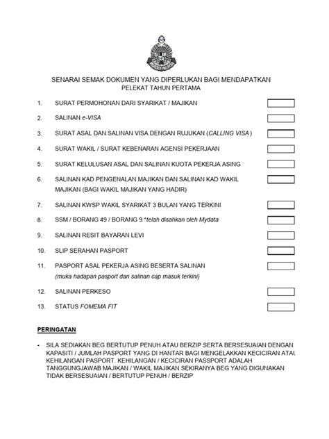 Senarai Semak Permohonan Eplks Pdf