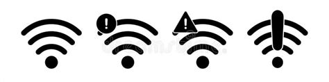 Wifi Error Icon Symbol Basic Simple Design Stock Illustration Illustration Of Hotspot Flat