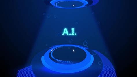 A I Holographic Title With Digital Background 45707326 Stock Video At