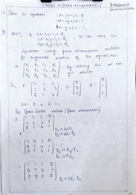 SOLUTION Linear Algebra Problems And Solutions Studypool