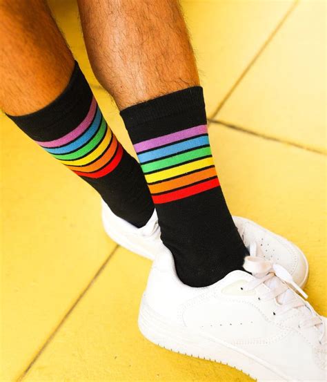 Black Rainbow Socks Fits Sizes 8 11m Pride Outfits Tipsy Elves