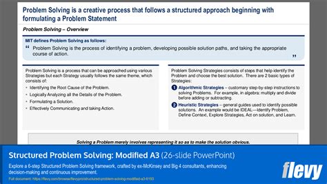 Structured Approaches To Effective Problem Solving Ppt Slide