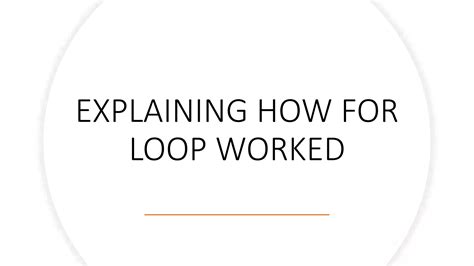 Part 3 Python Tutorial For Loop In Python With Examples Ppt