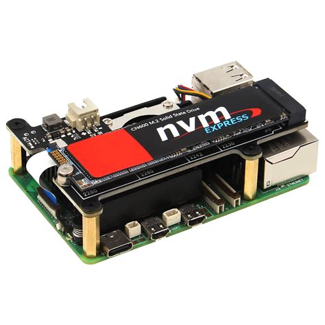 Geekworm X1001 Pcie To M2 Key M Nvme Ssd Pip Top For Raspberry Pi 5