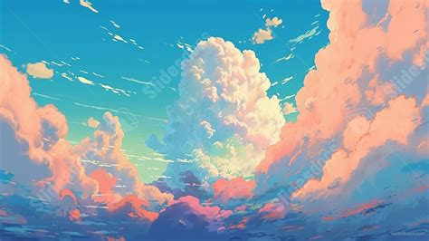 Sky Color Clouds Clouds Powerpoint Background For Free Download