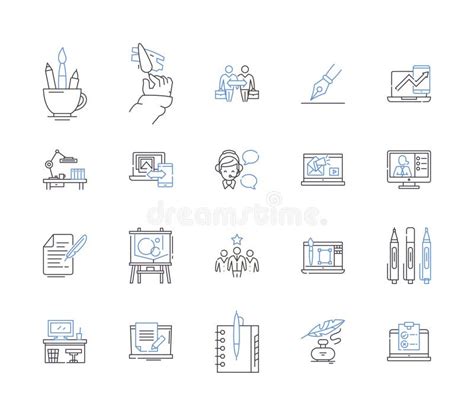 Business Workflow Outline Icons Collection Management Automation Efficiency Processes