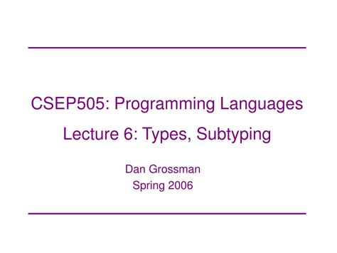 Ppt Types And Subtyping Stlc Overview Powerpoint Presentation Free