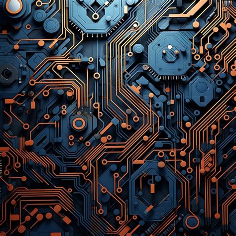 Premium Ai Image Intricate Circuitry Or Computer Components To Create Captivating Abstract