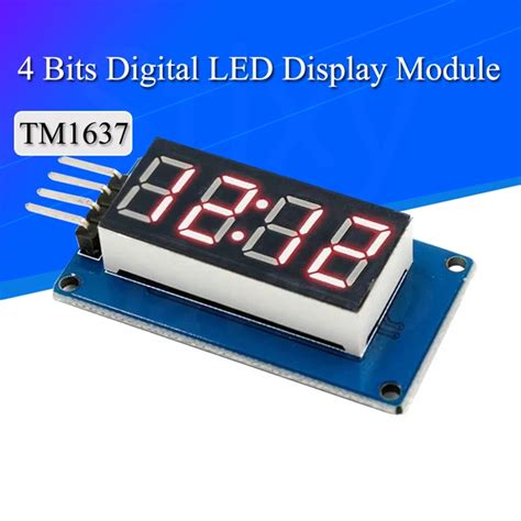 Tm1637 Module Daffichage à 4 Chiffres Led Et 7 Segments Avec Horloge