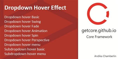 dropdown hover effect by andikachamberlin codester
