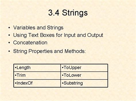 Strings Variables And Strings Using Text