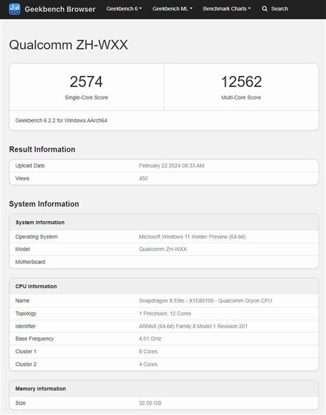 Qualcomm Snapdragon X Elite X1e80100 Cpu Gets Geekbenched Techpowerup Forums
