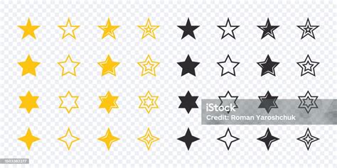 별 아이콘이 설정되었습니다 노란색과 검은색 별 아이콘입니다 벡터 확장 가능한 그래픽 4 5세에 대한 스톡 벡터 아트 및 기타 이미지 4 5세 성공 아이콘 Istock
