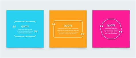 Premium Vector Quote Text Box Quotations Frame Set Of Info Comments And Messages In