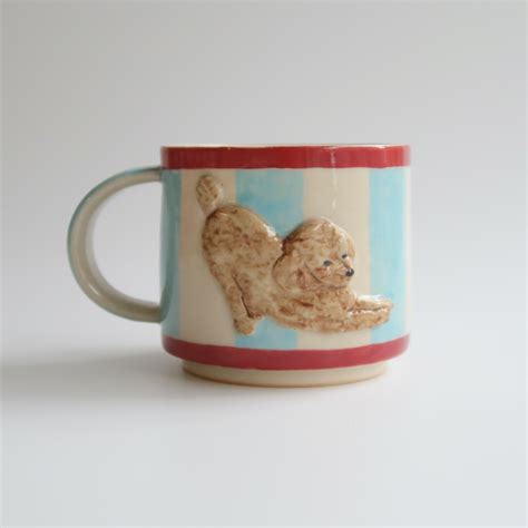 몽희 세라믹 [푸들은 요가중] 컵 머그컵 커피잔 위시버킷