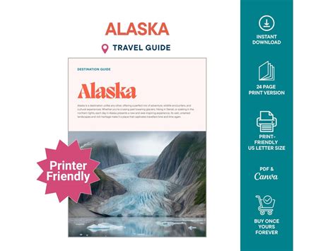 Alaska Travel Guide Printable Itinerary Destinations Digital