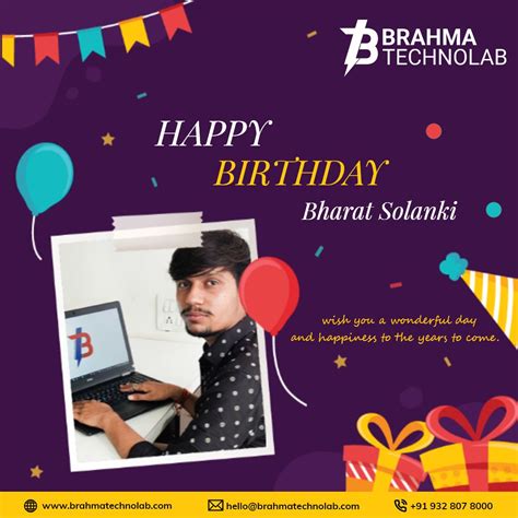 Brahma Technolab On Linkedin Brahmatechnolab Happybirthday Stayblessed Bestwishes
