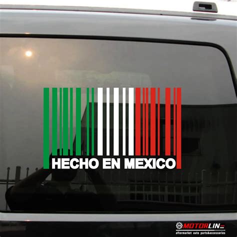 Made In Mexico Hecho En Mexico Flag Barcode Decal Sticker Car Vinyl No