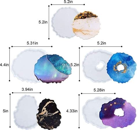Set Van 11 Siliconen Vormen Voor Epoxyhars Grote Hars En Gietvormen