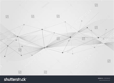 Abstract Connecting Dots Lines Polygonal Background Stock Vector Royalty Free
