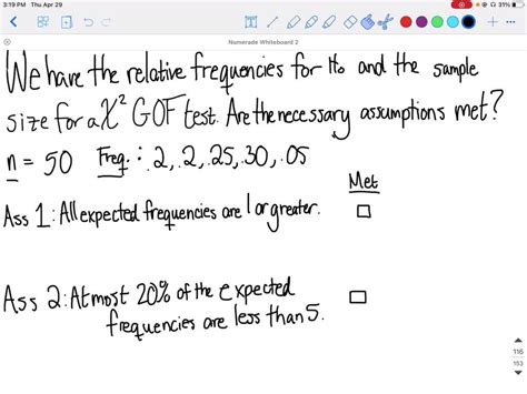 Solved Write The Formula For Finding The Expected Frequency For A Chi