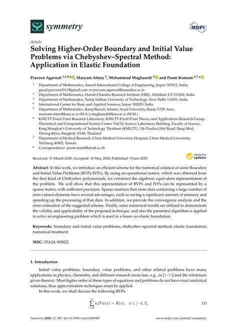 Pdf Solving Higher Order Boundary And Initial Value Problems Via