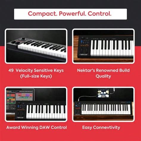 USB MIDI Controller Keyboard Key With DAW Integration Nektar Impact GX For Music Production